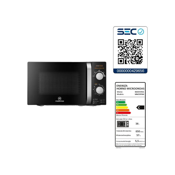 Microondas Manual MM20FBM 20 litros Mademsa – Weitzler